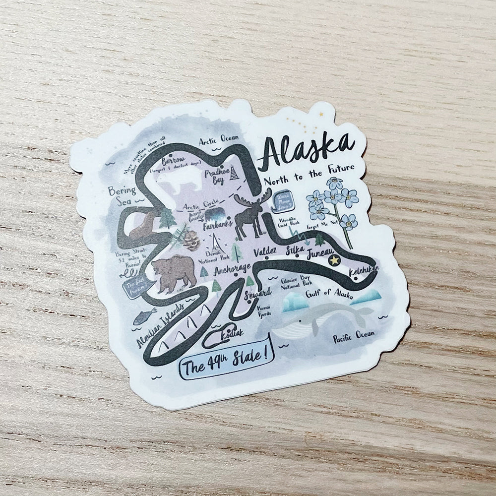 Alaska State Vinyl Sticker – Gooseberry Designs