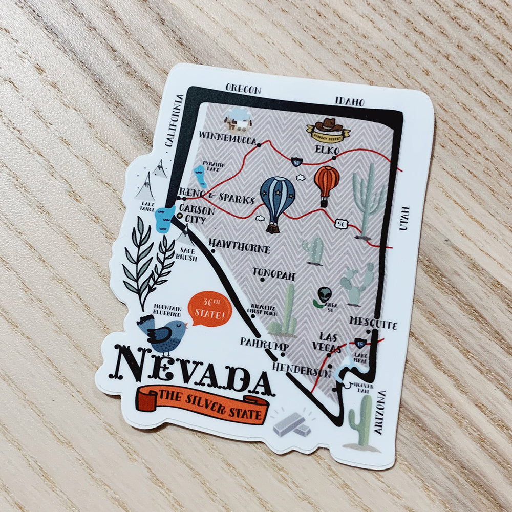 Nevada State Vinyl Sticker – Gooseberry Designs