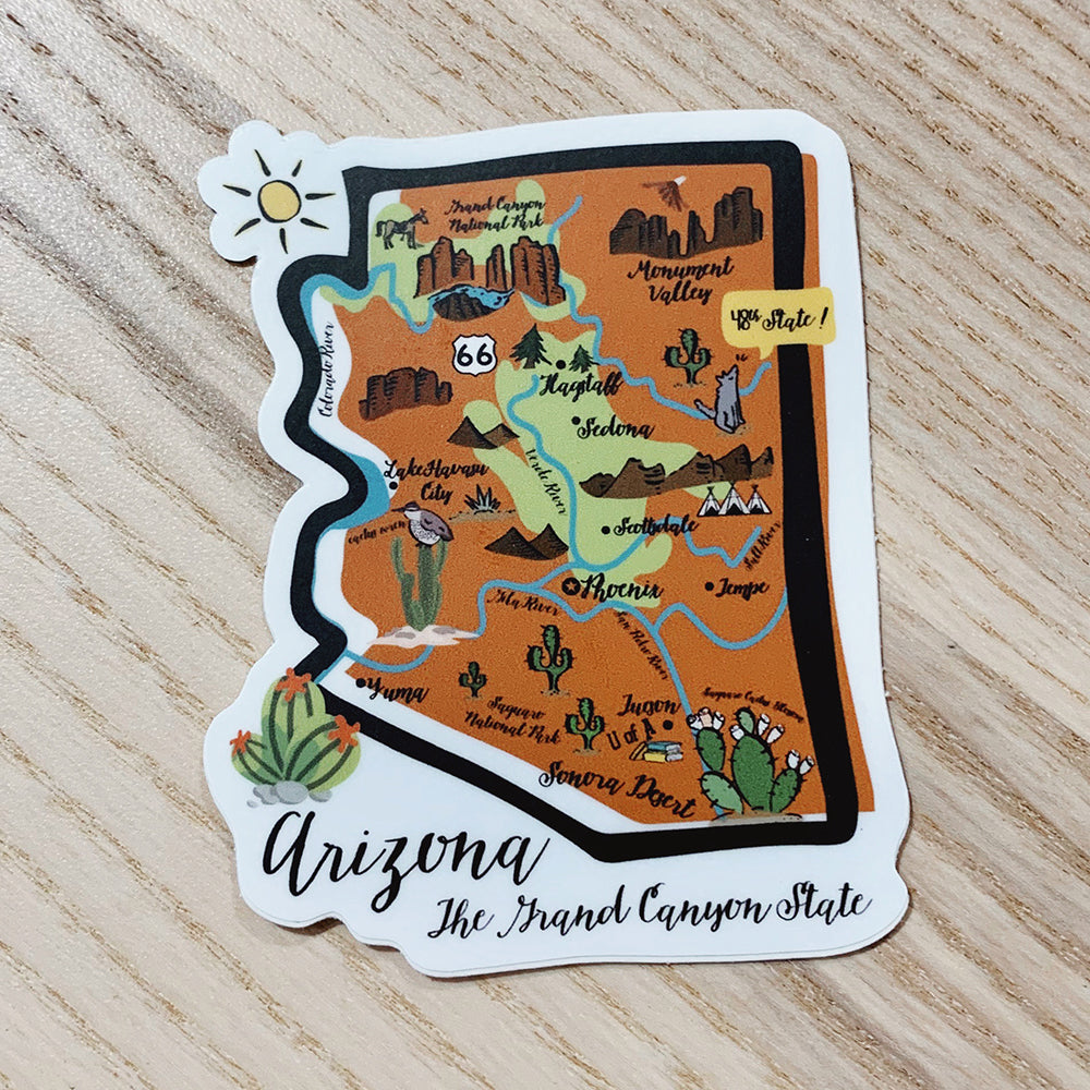 Arizona State Vinyl Sticker – Gooseberry Designs