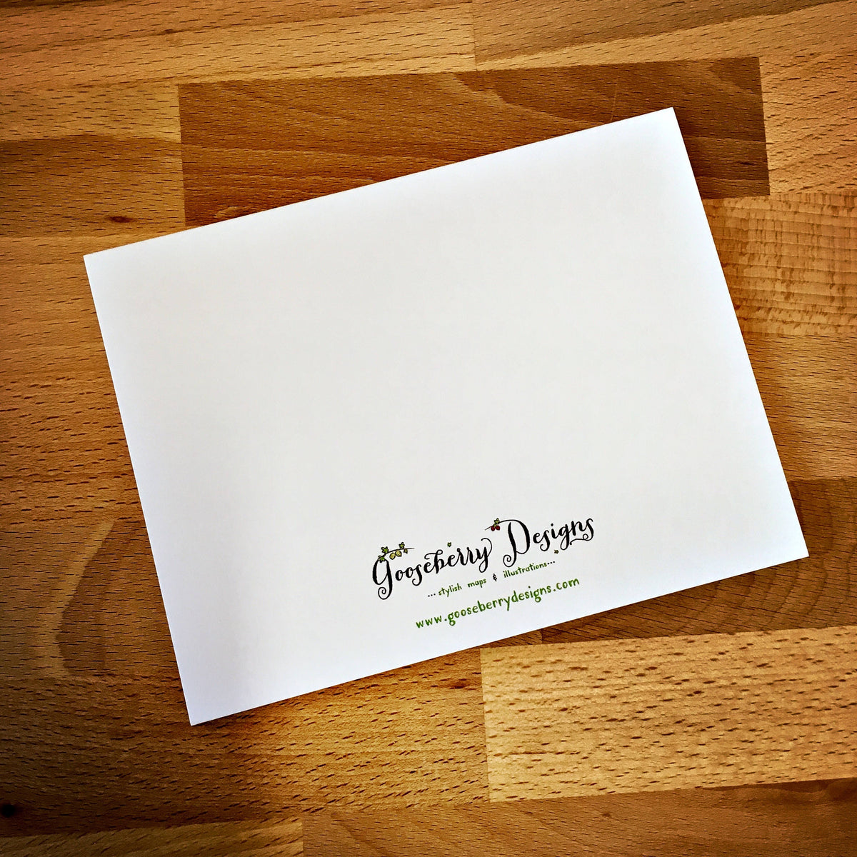 Hollywood Map Full Color Note Card – Gooseberry Designs