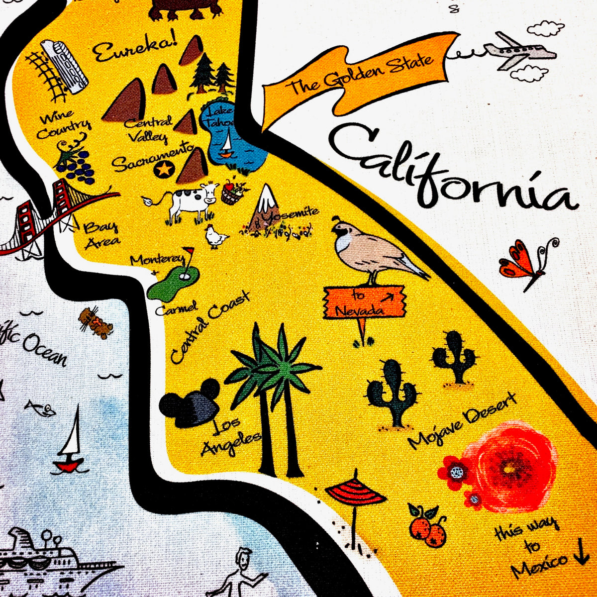 California Map Kitchen/Tea Towel – Gooseberry Designs